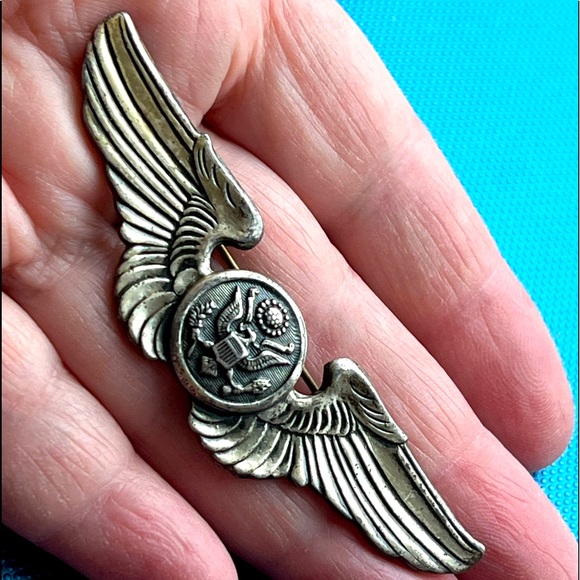 Sterling | Accessories | Wwll Ww2 Usa Air Crew Sterling Silver Eagle ...